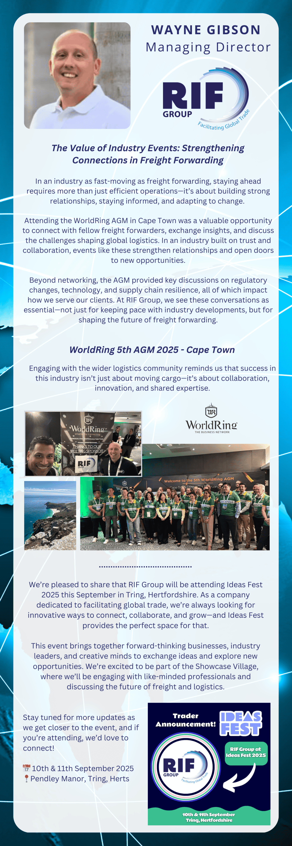 February 2025 - Strengthening worldwide connections - RIF Group